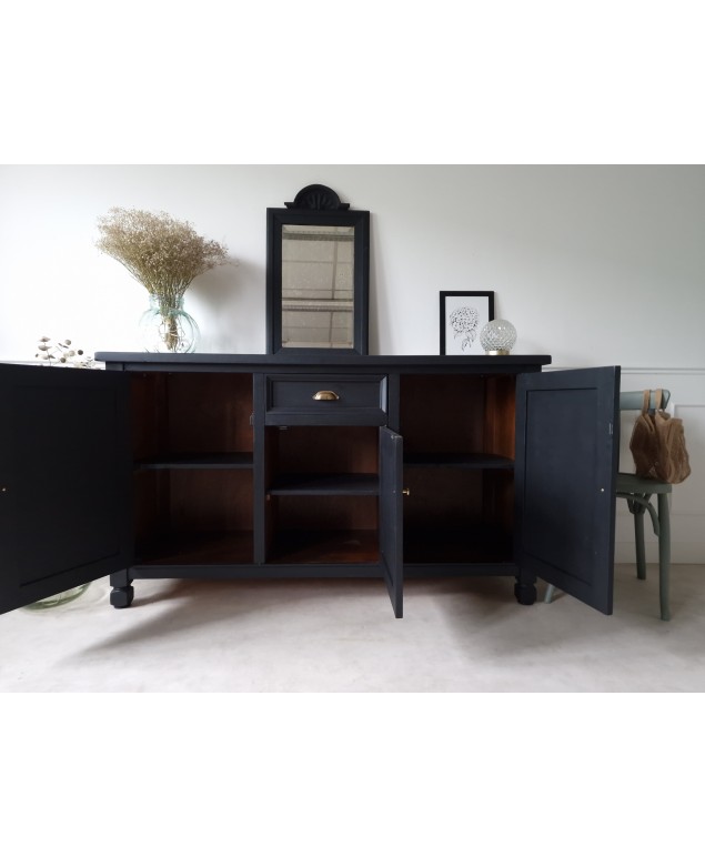 Buffet style industriel noir
