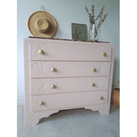 Commode art déco rose
