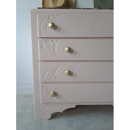 Commode art déco rose